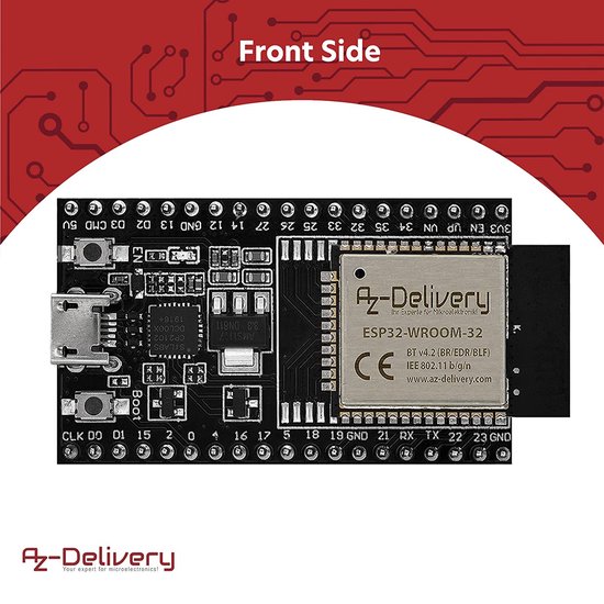 Azdelivery Esp 32 Dev Kit C V4 Wlan Wifi Development Board Compatibel Met Arduino Bol