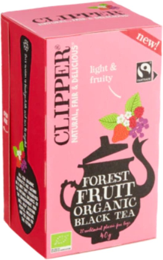 Clipper Thee - Forest Fruit Organic Black Tea - 20 zakjes | bol
