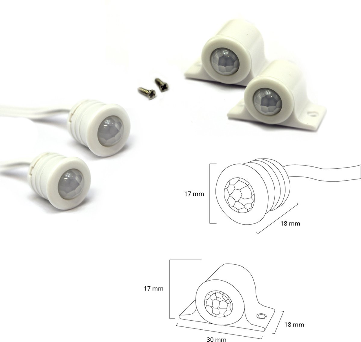 Trapverlichting led bewegingssensor set - Led strips 130 cm met warm ...