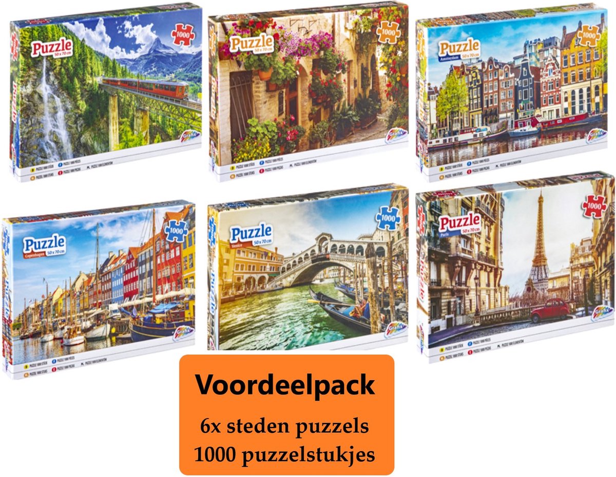 Grafix Advantage pack 6x Puzzle 1000 pièces adultes | Puzzles de ...
