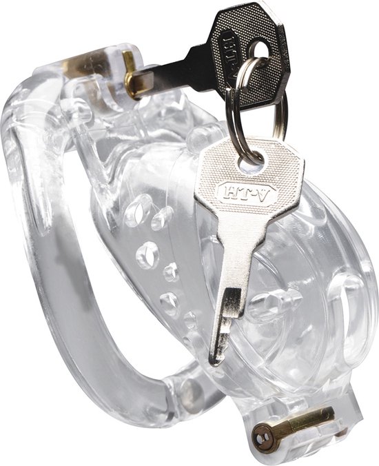 Double Lockdown Locking Customizable Chastity Cage - Clear | bol.com