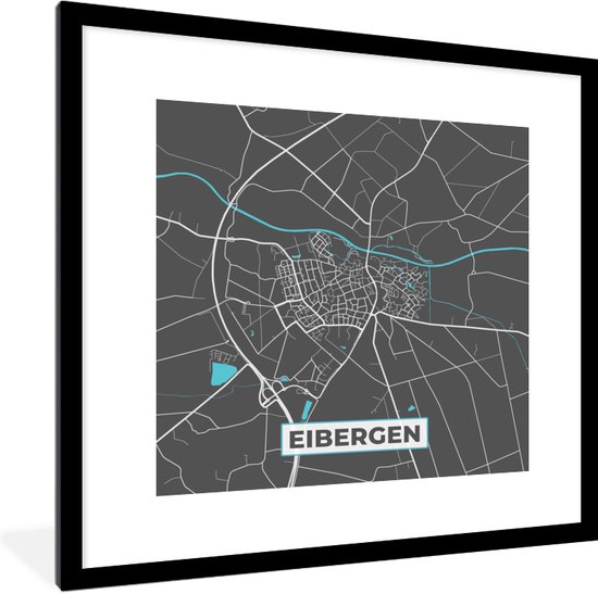 Fotolijst incl. Poster - Eibergen - Plattegrond - Kaart - Stadskaart ...