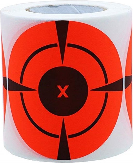 125 Schiet Target Stickers - Rood - Schietschijf 7,6cm | bol