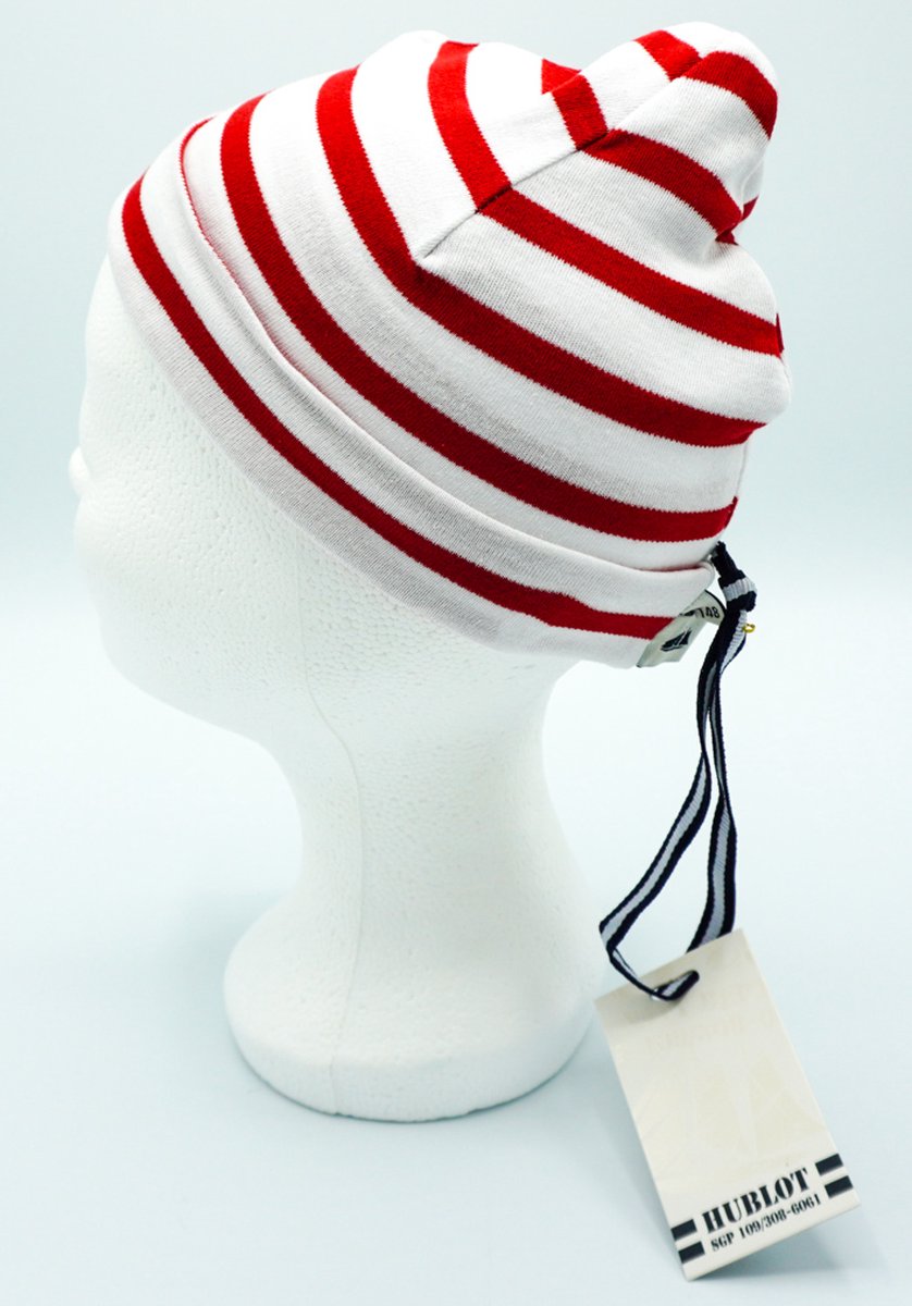 Muts - gestreept - wit/rood - omtrek 48/50 - Hublot - nautisch ...