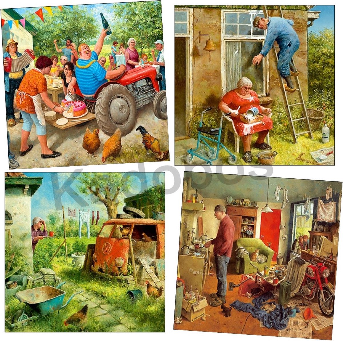 Art Revisited - 8x wenskaart Marius van Dokkum - diverse titels | bol.com