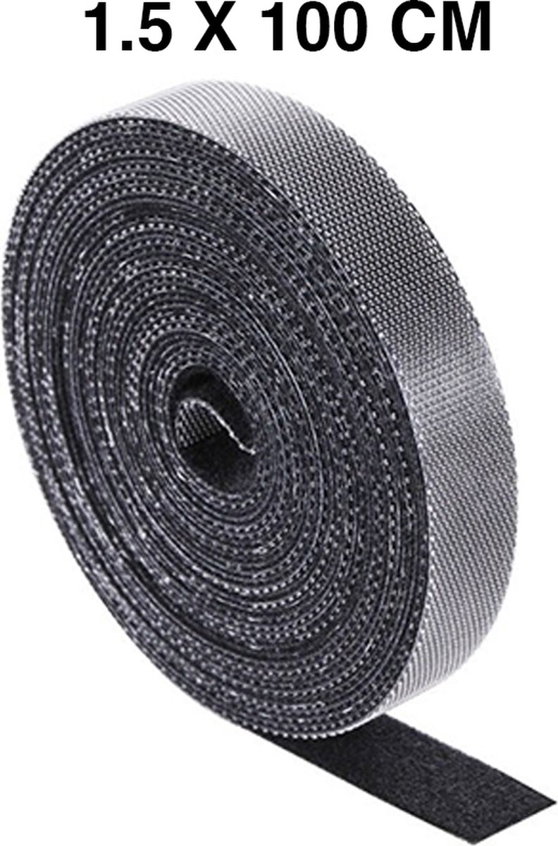1 meter x 15 millimeter - Klittenband Kabelbinder Dubbelzijdig Rol ...