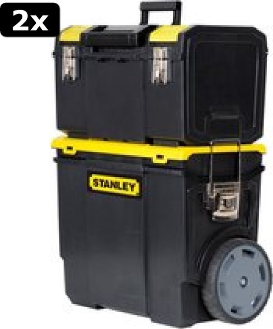2x STANLEY 1-70-326 Mobile Work Center gereedschapswagen - 3 in 1 ...