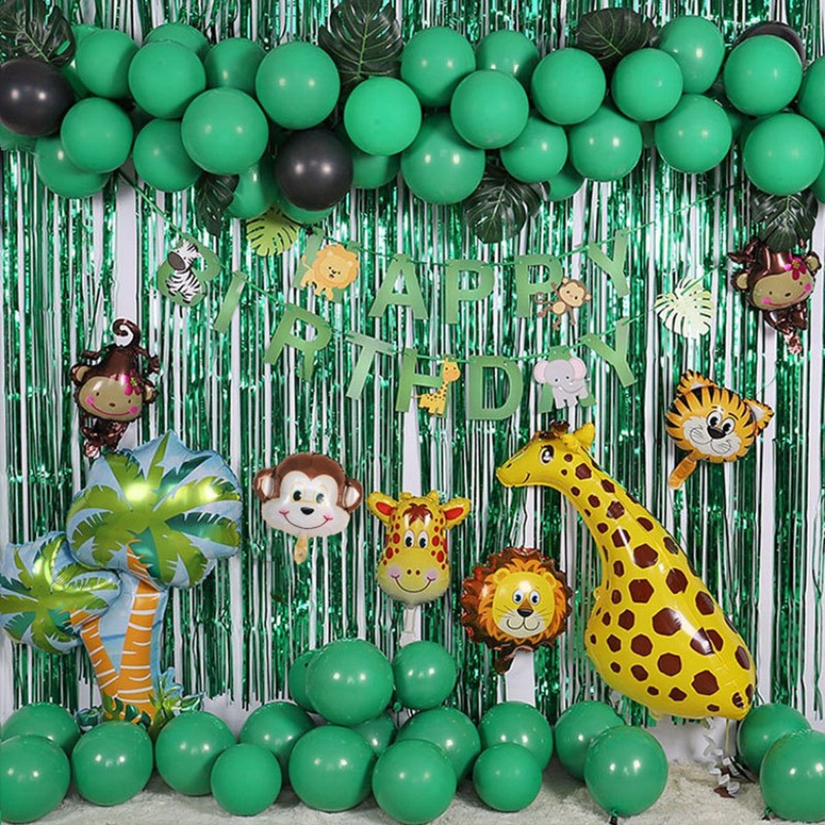 80 delige Jungle thema feestje- Ballonnen Verjaardagsfeestje-Jungle ...