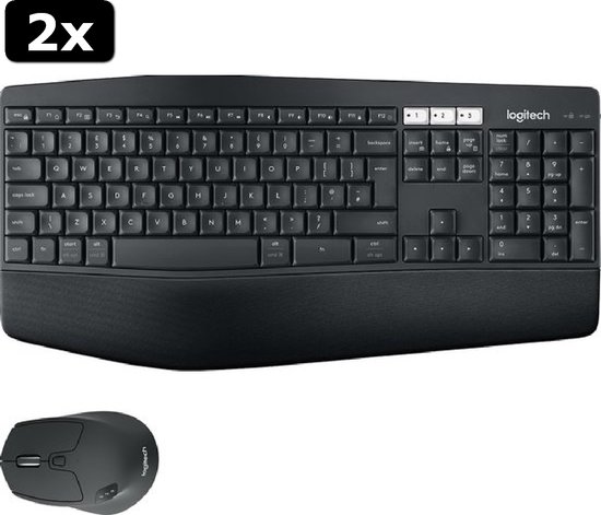 2x Logitech MK850 Performance - Draadloos Toetsenbord en Muis - QWERTY US International | bol.com