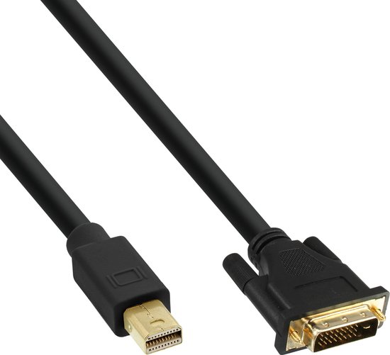 Premium Mini DisplayPort 1.1a naar DVI kabel (1920 x 1200) / zwart - 1 ...