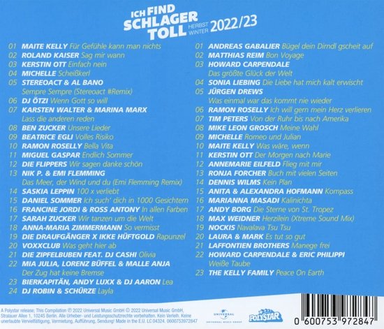 V/A - Ich Find Schlager Toll - Herbst/Winter 2022/23 (CD), Onbekend ...