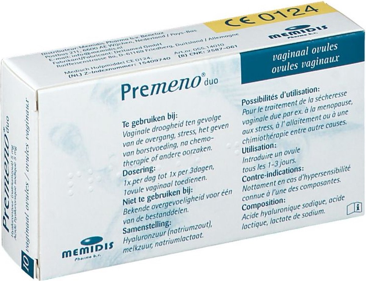 Premeno Duo Vaginaal Ovules 10 ovules | bol.com