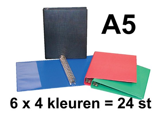 24 x Ringband Aurora A5 17-rings O-mech 19mm PVC assorti | bol.com