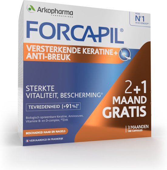 Arkopharma - Forcapil Keratine+ Lot 180 Capsules Voor Optimaal Sterk ...