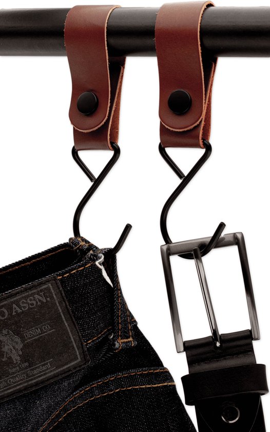 Brute Strength - Multifunctionele Haak Met Lederen Lus - Cognac - 6 ...
