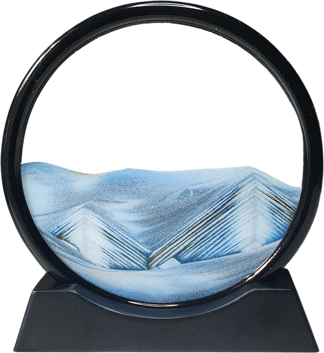 Bewegende Zandkunst In Glas 20 x 20 cm Blauw - Zandlandschap ...