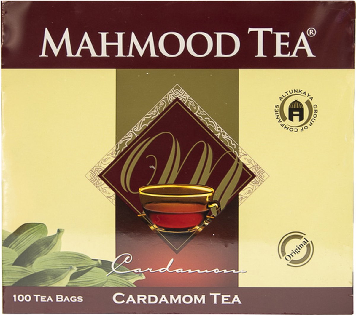 Mahmood Tea Kardemom Thee - 100 Theezakjes - Ceylon Thee - Cardamom Tea ...