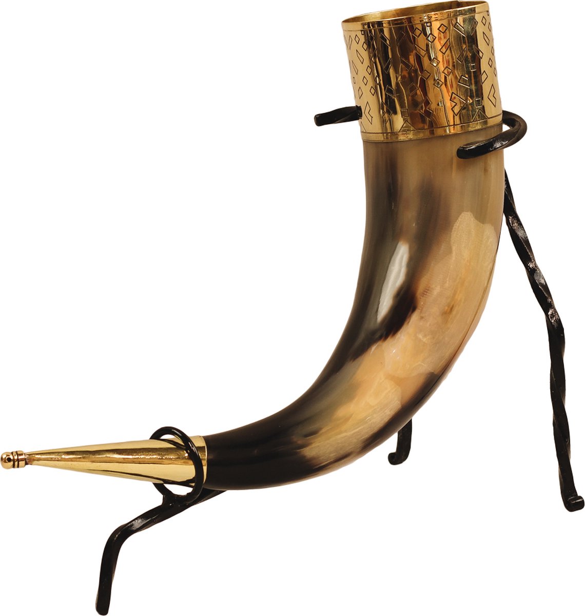 Viking hoorn liggend + stand - Viking hoorns - Vikings - Decoratie ...