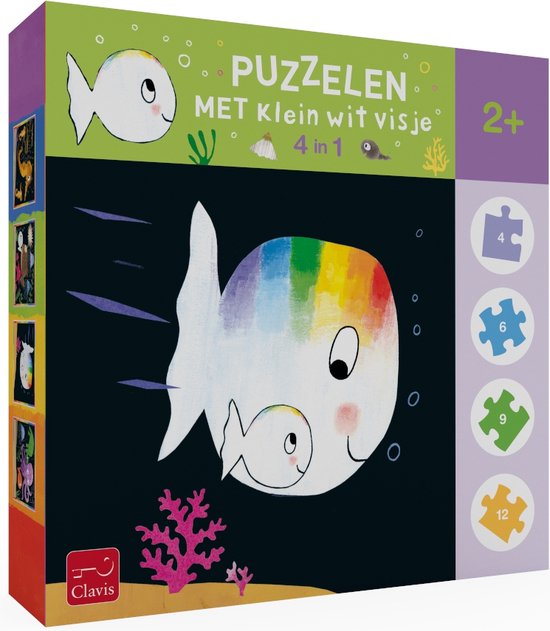 Puzzelen met Klein wit visje. 4-in-1-puzzel | 5407009980046 | Boeken | bol