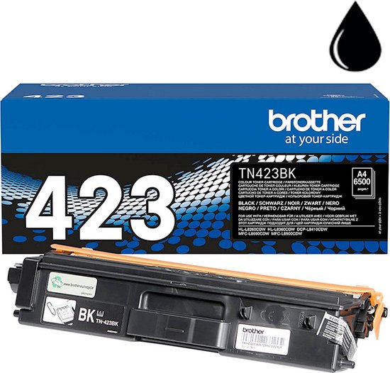 Brother TN-423BK - Jumbo Yield - zwart - origineel - tonercartridge ...
