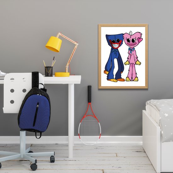 Huggy Wuggy en Kissy Missy poster - Poppy Playtime muurdecoratie ...