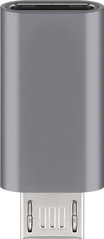 Premium USB Micro B (m) - USB-C (v) adapter - USB2.0 / metaal | bol