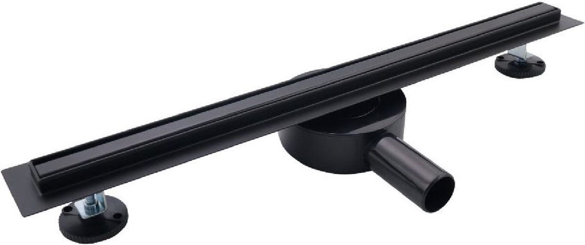 60cm Slim zwart douchegoot design met gesloten rooster | bol.com