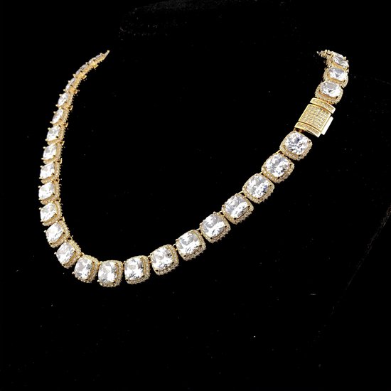 Cushion-cut Cluster Tennis Chain | bol.com