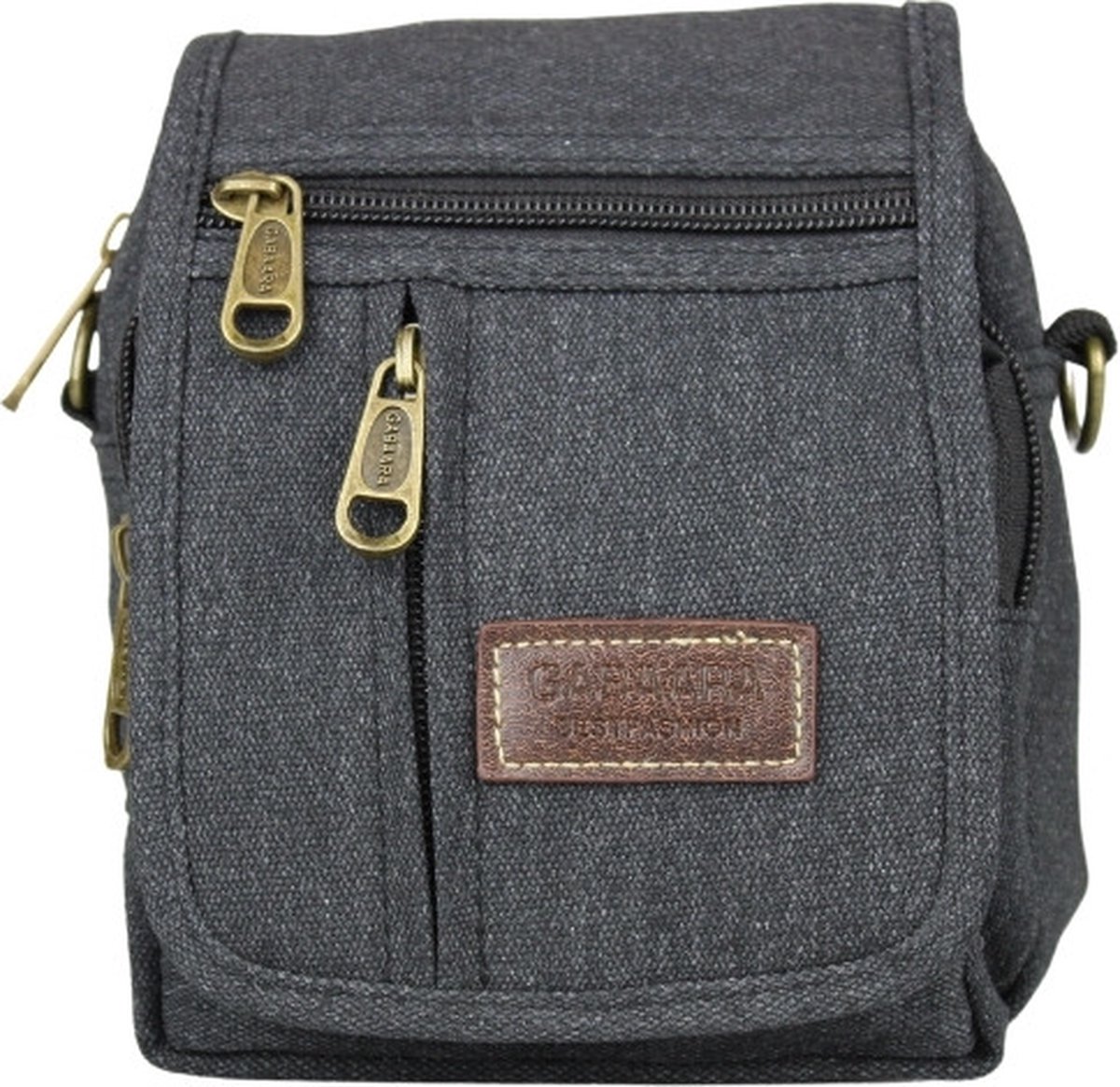 Kleine schoudertas canvas zwart – Riemtasje – schoudertas heren klein ...