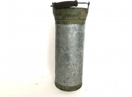 Groene emmer- decoratief H47 Ø19 - Gemaakt van een oude bom | bol.com