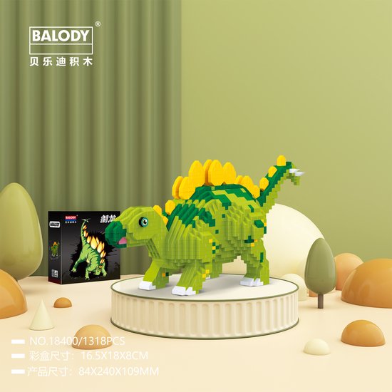 Balody Stegosaurus - Nanoblocks / miniblocks - Bouwset / 3D puzzel ...