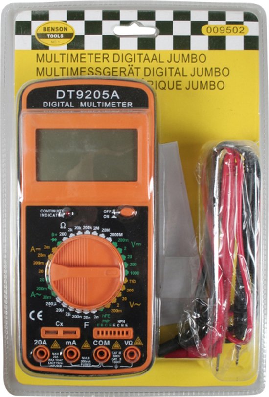 Multimeter Digitaal met Groot LCD Scherm Jumbo - Oranje ...