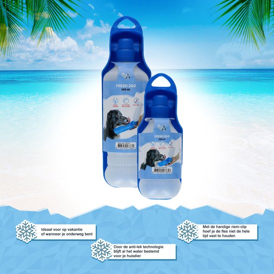 CoolPets Fresh 2GO Water drinkfles – Drinkfles voor honden ...