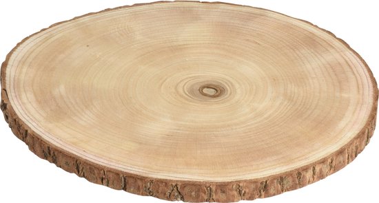 Deco boomschijven - hout - D35 cm - met schors - kaarsenbord - plateau ...