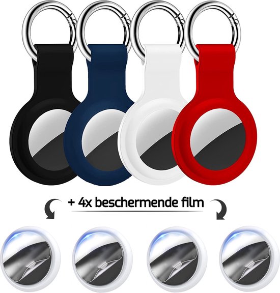 Sleutelhangers geschikt voor Apple Airtag - Airtag-sleutelhangers - Siliconen... | bol