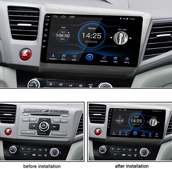 Ezonetronics Android 10.1 Autoradio Stereo 10.1 inch Touchscreen GPS ...