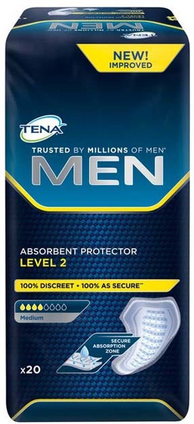 TENA Men Absorbent Protector Level 2 - 20 Stuks | bol