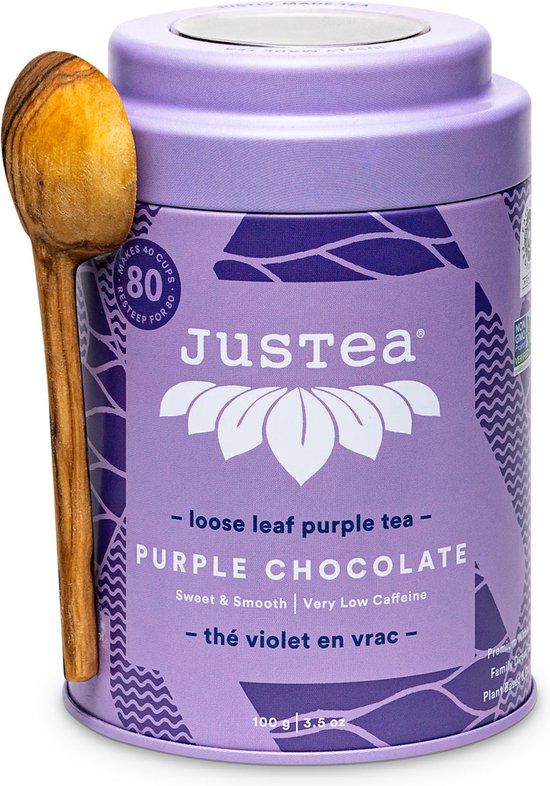Purple Chocolate-Justea-Losse thee-Chocola-Fairtrade-Kado | bol