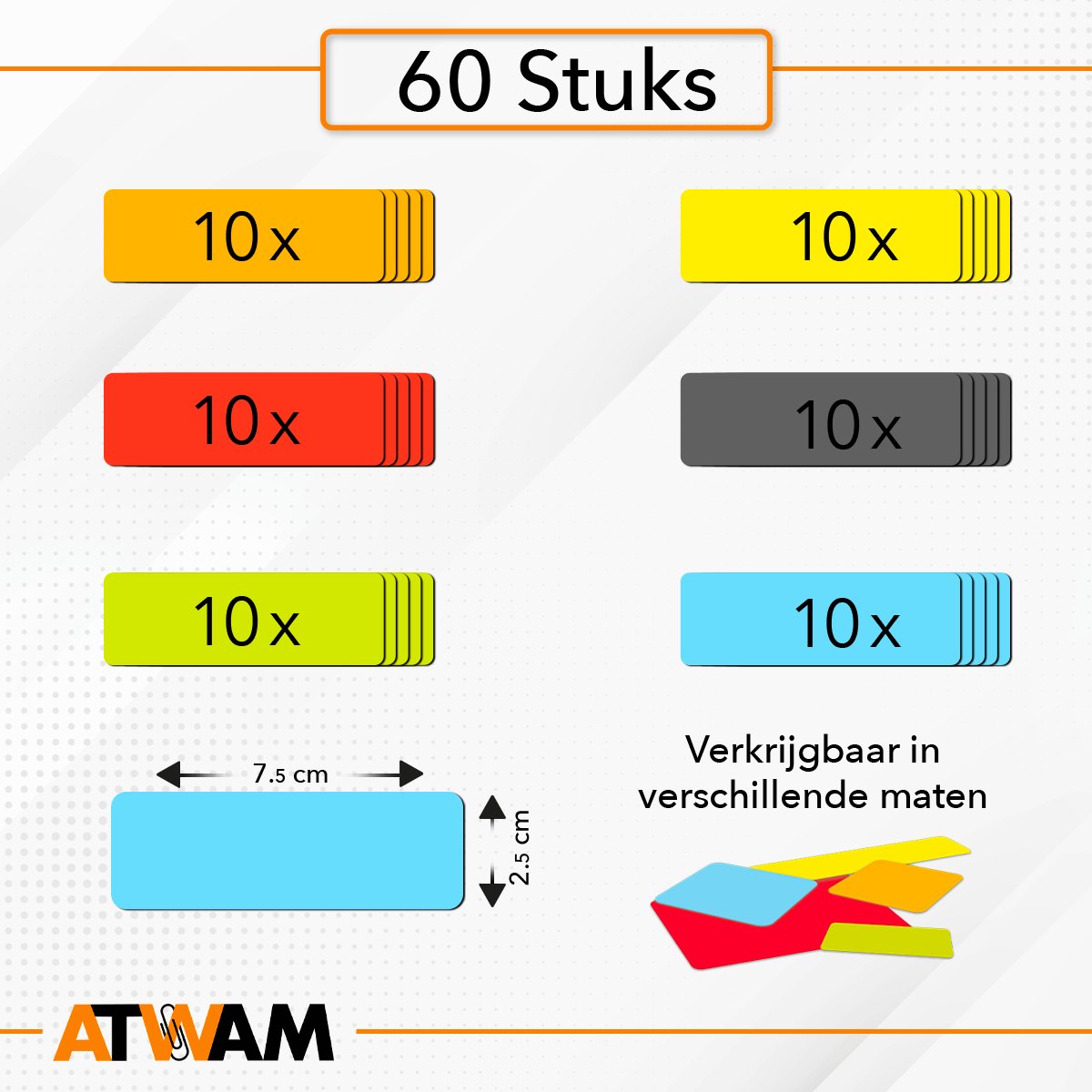 ATWAM Scrum Magneten - 60 stuks - Voor Whiteboard, Magneetbord ...