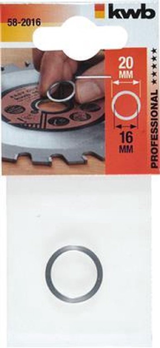 KWB - Reduceerring - Verloopring voor Cirkelzaagblad - van 20 naar 16mm | bol.com
