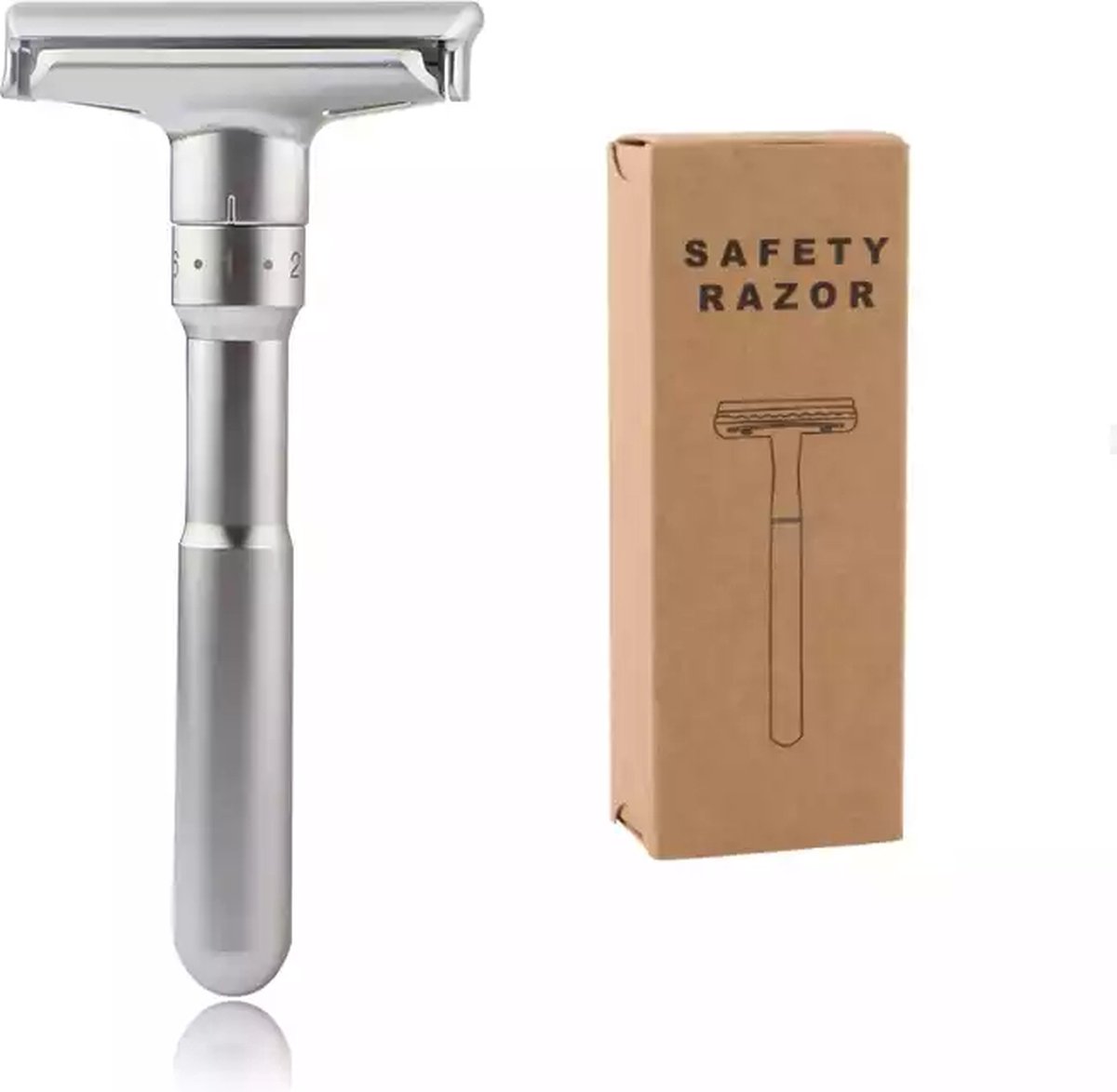 Safety Razor - Roestvrij staal - Verstelbaar - 20 gratis scheermesjes ...