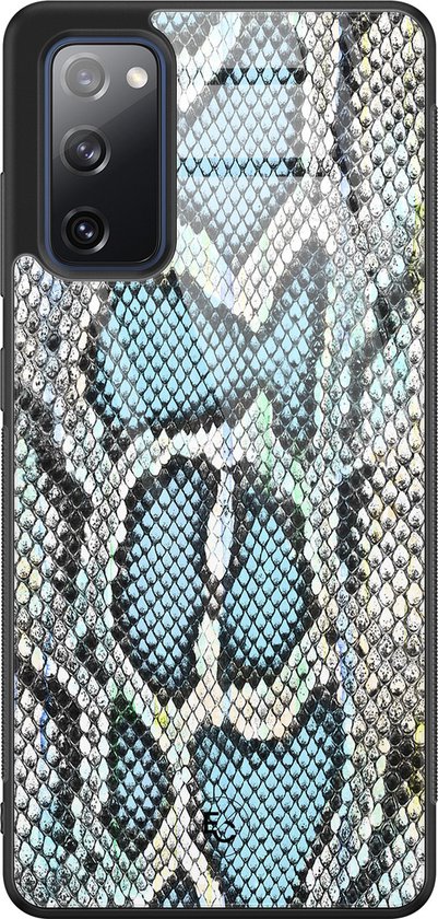 Hoesje geschikt voor Samsung Galaxy S20 FE - Slangenprint - Hard Case Zwart Back Cover... | bol
