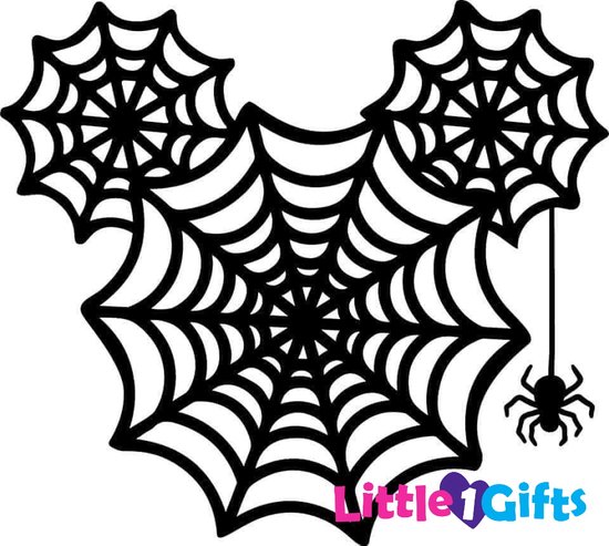Little1gifts - Halloween - Raamsticker spin met web | bol