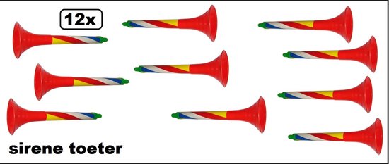 12x Sirene trompet - Holland oranje WK EK toeter muziek instrument ...