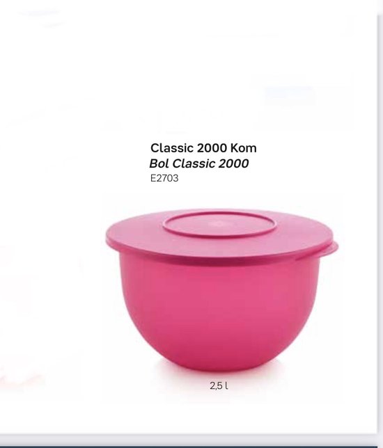 Tupperware Classic 2000 kom 2.5L | bol.com
