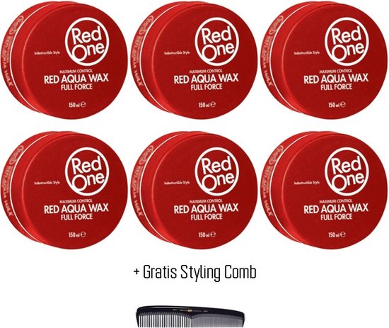 Redone Aqua Hair Wax Red 6 stuks+ styling comb | bol
