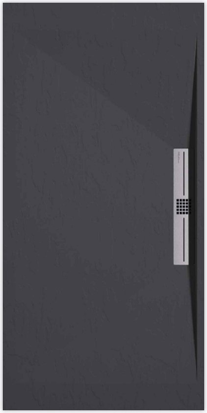 Sanifun douchebak Stone Side Anthraciet Slate 1300 x 700 S | bol