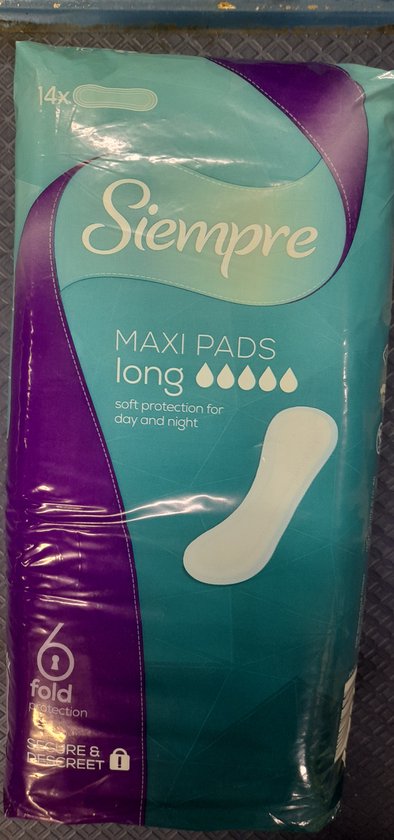 Siempre long maxi pads 14 stuks | bol