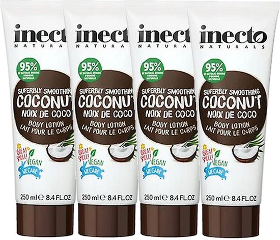 Inecto - Coconut Body Lotion - 4 Pak - Hydraterend - Natuurlijk ...