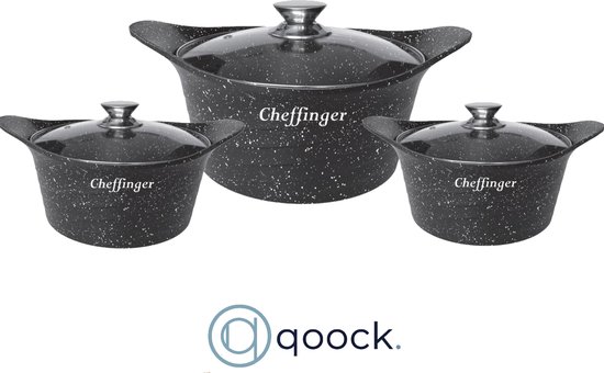 Cheffinger Luxe Braadpannen set - Asian Professional Line - 6 Delig ...